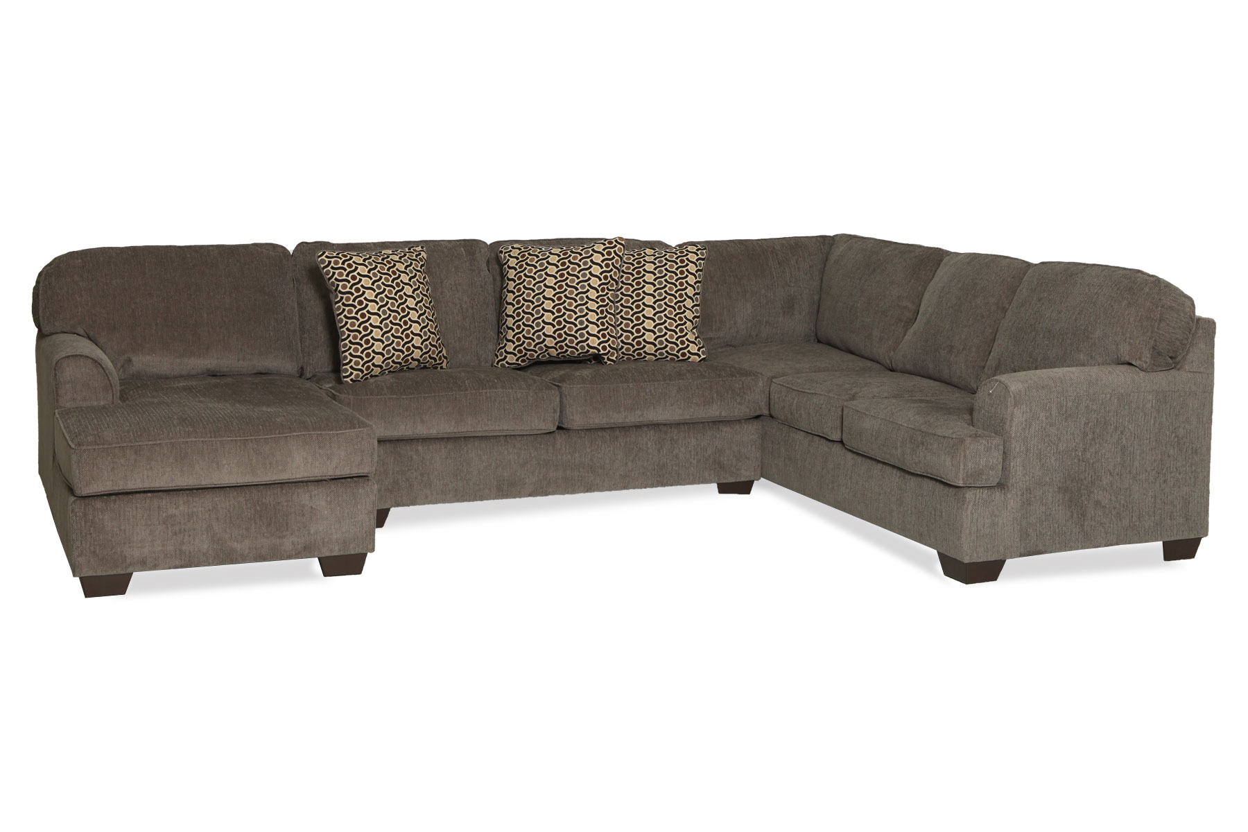 LORIC L-CRN SOFA FABRIC GREY - Malloupas & Papacostas